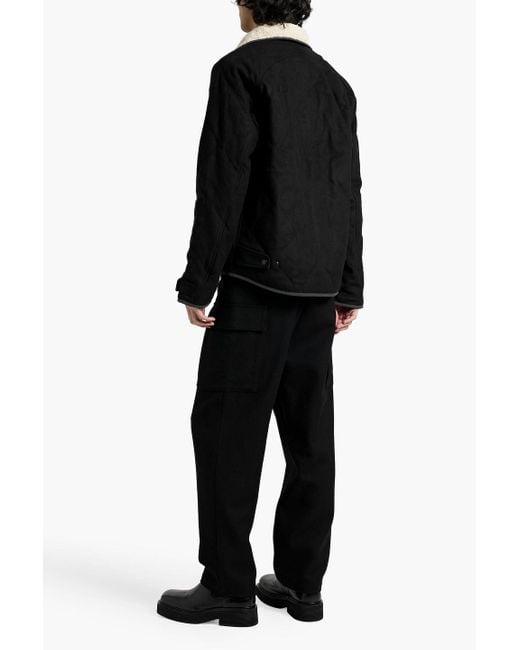 Rag & Bone Heywood Quilted Wool-blend Felt Jacket in Black for Men | Lyst