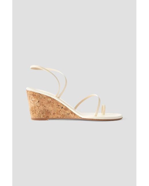 Ancient Greek Sandals Chora Leather Wedge Sandals in White | Lyst