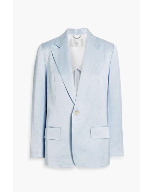 A.L.C. Arlo Ii Linen-blend Shantung Blazer in Blue | Lyst