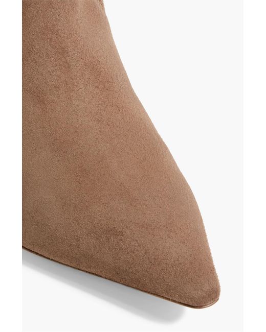 Stuart Weitzman Naomi 50 Suede Knee Boots in Brown | Lyst UK