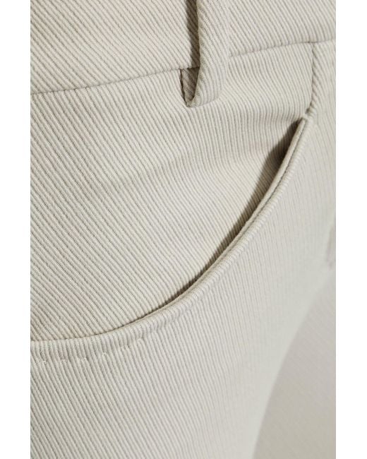 Loro Piana Cotton-Blend Twill Skinny Pants in Gray | Lyst