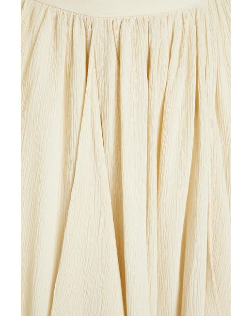 Isabel Marant Darnae Cotton And Silk-blend Crepon Midi Skirt in Natural ...