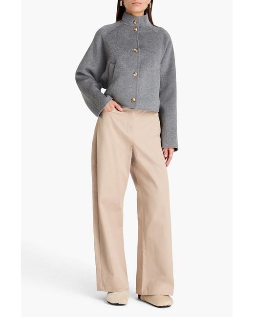 Loulou de Saison Nyma Wool And Cashmere-blend Jacket in Grey | Lyst UK