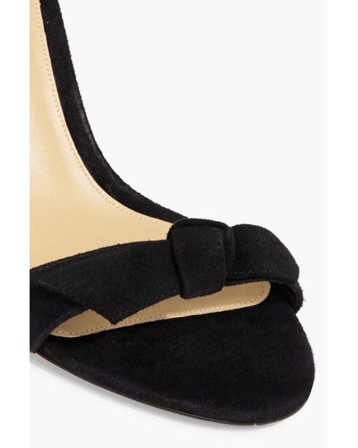 Alexandre Birman Clarita 75 Bow-Detailed Suede Sandals in Black | Lyst