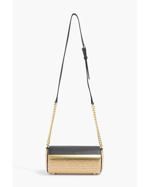Jonathan Simkhai Rola Pebbled-leather And Raffia Cross-body Bag in ...