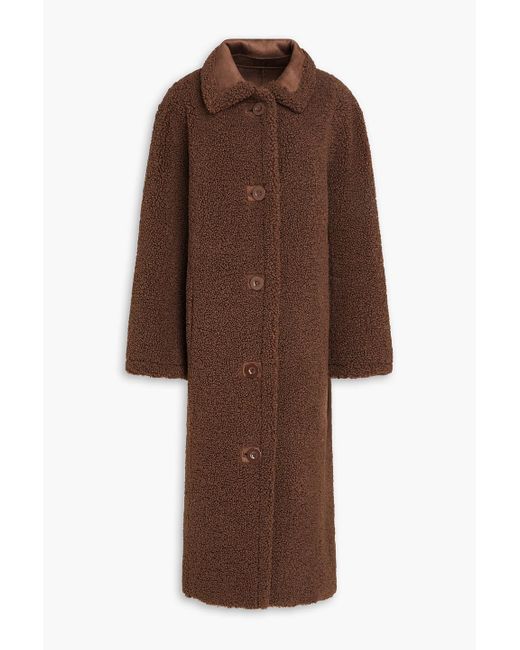 Stand Studio Kenca Reversible Faux Shearling Coat in Brown | Lyst UK