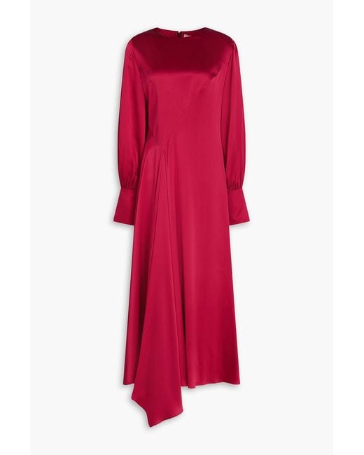ROKSANDA Hayat Cutout Silk-Satin Maxi Dress in Red | Lyst UK