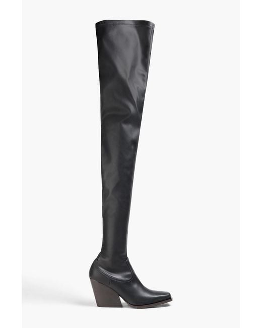 Stella McCartney Cowboy Thigh Boots in Black | Lyst UK