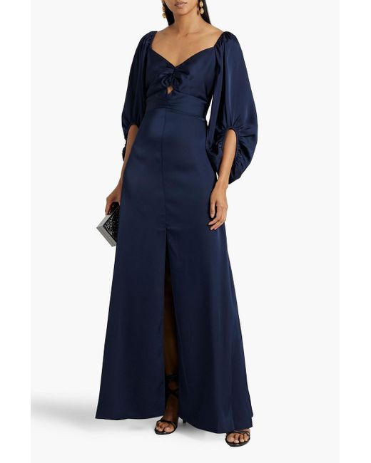 Sachin & Babi Angelina Cutout Satin Gown in Blue | Lyst