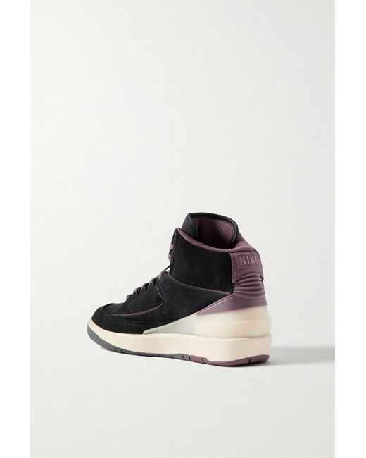 Nike Air Jordan 2 Retro Rubber And Leather-trimmed Suede High-top ...