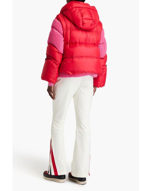 Perfect Moment Zao Quilted Shell And Corduroy Down Ski Jacket in Red | Lyst