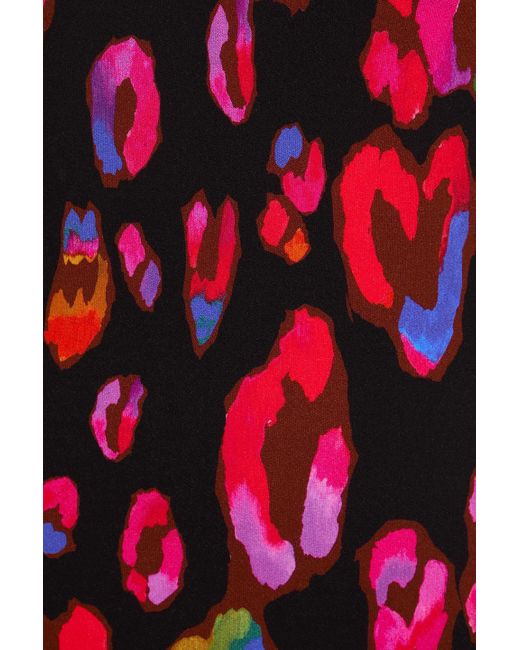 FARM Rio Leopard-print Jersey Midi Dress in Red | Lyst UK