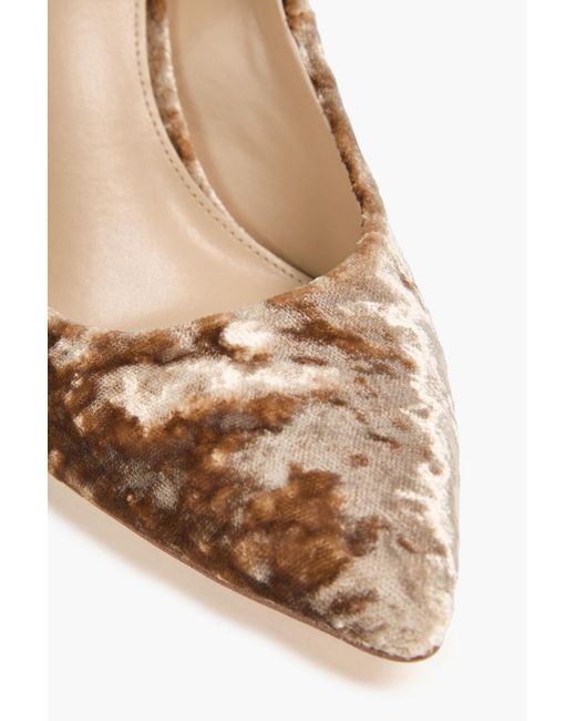 Sam Edelman Hazel Crushed-velvet Pumps in Green | Lyst