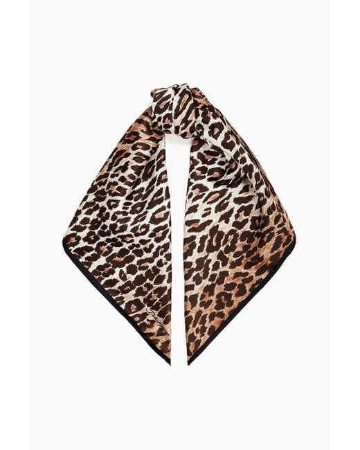 Dolce And Gabbana Leopard Print Silk Scarf Lyst Uk