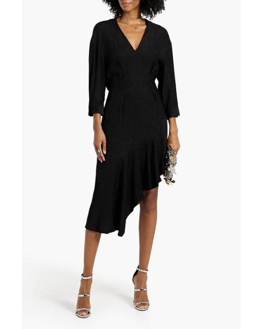 IRO Izae Asymmetric Chenille Dress in Black | Lyst