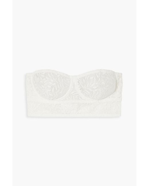 Else Acacia Strapless Lace Balconette Bra in White | Lyst