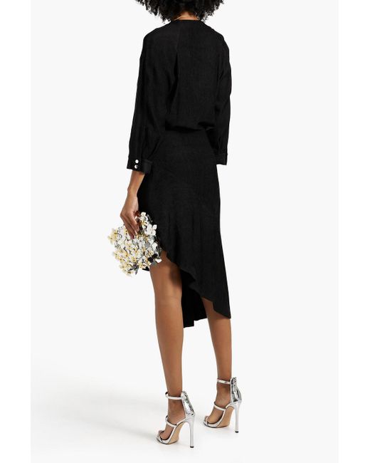 IRO Izae Asymmetric Chenille Dress in Black | Lyst