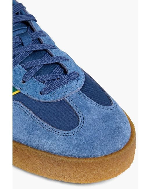 adidas Gazelle Suede-Trimmed Scuba Sneakers in Blue for Men | Lyst UK