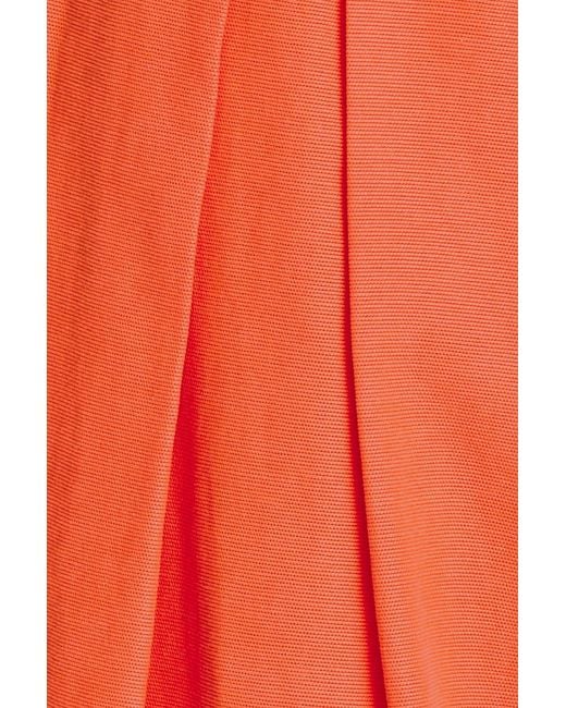 FARM Rio Belted Lyocell And Cotton-blend Wide-leg Pants in Orange | Lyst UK