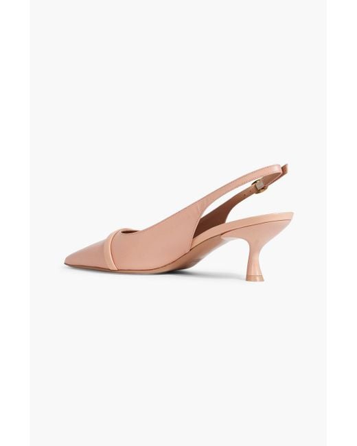 Malone Souliers Jama 45 Smooth And Patent-Leather Slingback Pumps in ...