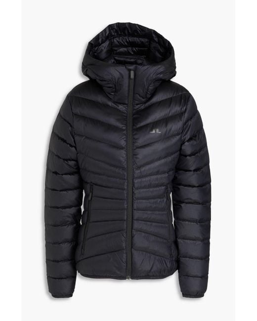 J.Lindeberg Lara Quilted Shell Hooded Down Jacket in Black | Lyst UK