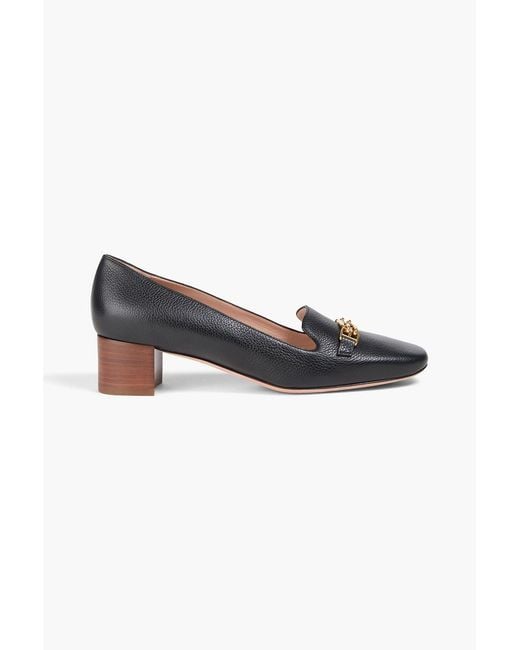 Bally Dielle 45 Embellished Pebbled-Leather Pumps in Black | Lyst UK