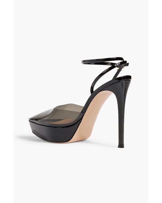 Gianvito Rossi Dashiel Pvc And Patent-leather Pumps in Black | Lyst