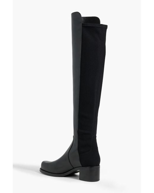 Stuart Weitzman Reserve Bold Microstretch And Leather Over-the-knee ...
