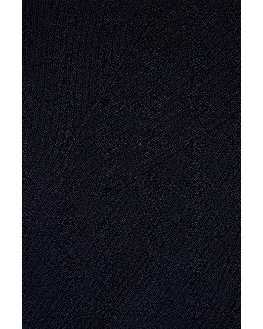 Autumn Cashmere Ruffled Ribbed-knit Top in Blue | Lyst