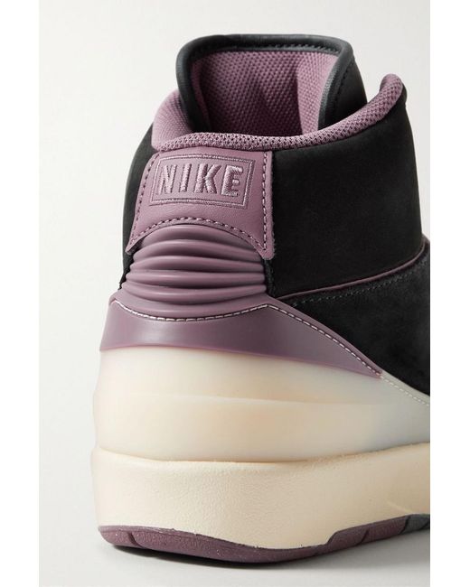 Nike Air Jordan 2 Retro Rubber And Leather-trimmed Suede High-top ...