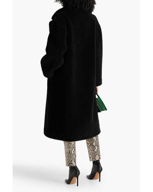 Stand Studio Genevieve Faux Fur Coat in Black | Lyst