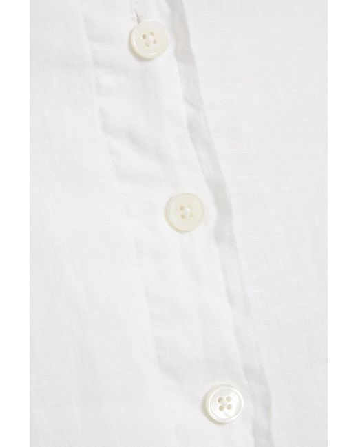 Alex Mill Zoe Linen Midi Skirt in White | Lyst