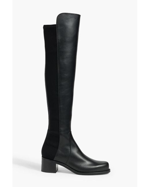 Stuart Weitzman Reserve Bold Microstretch And Leather Over-the-knee ...
