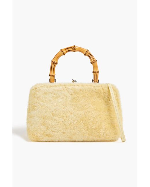 Jil Sander Goji Shearling Tote in Metallic | Lyst UK