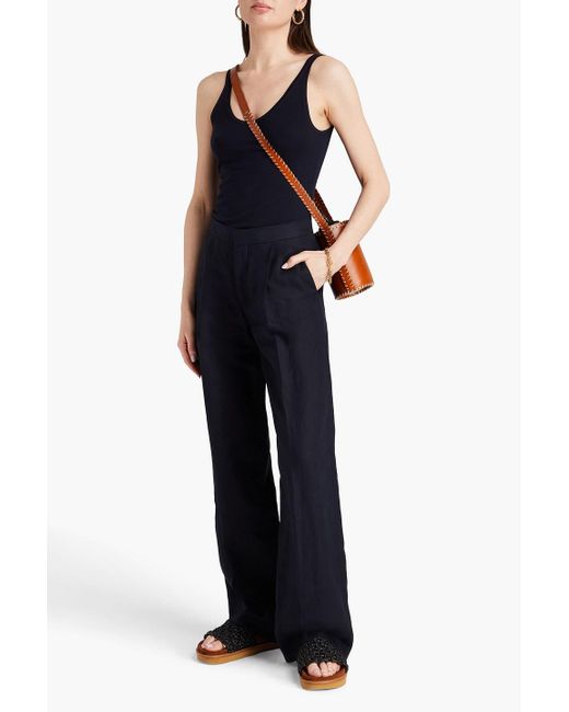 Chloé Scalloped Wool Tank in Blue | Lyst