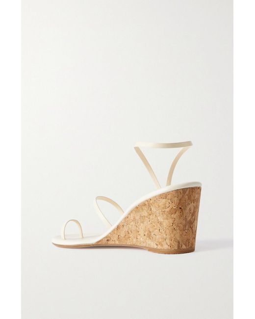 Ancient Greek Sandals Chora Leather Wedge Sandals in White | Lyst