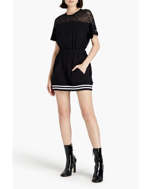 RED Valentino French Cotton-terry Mini Skirt in Black | Lyst UK