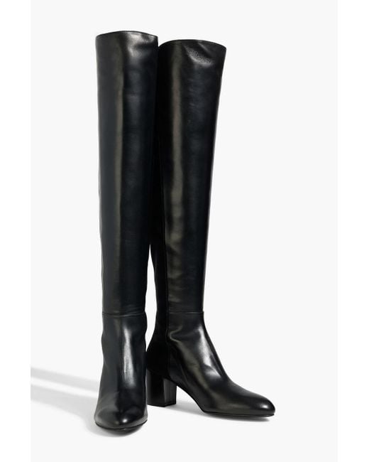 Stuart Weitzman Microstretch And Leather Over-the-knee Boots in Black ...
