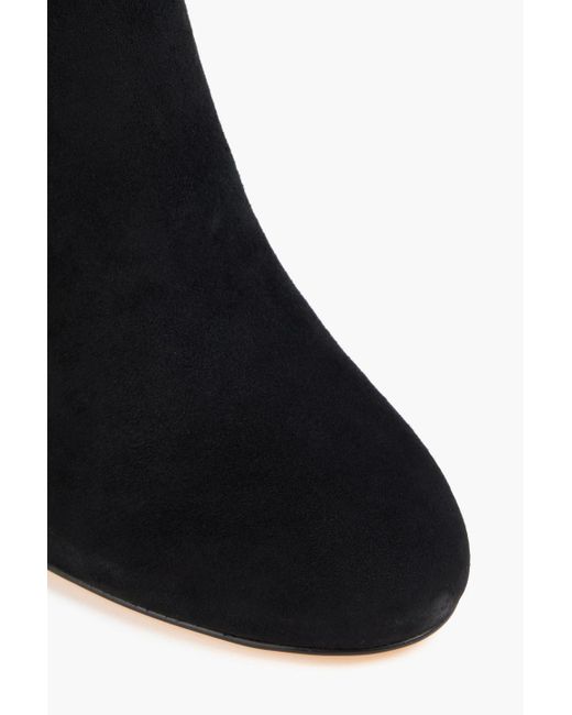 Stuart Weitzman Celina 75 Suede Ankle Boots in Black | Lyst