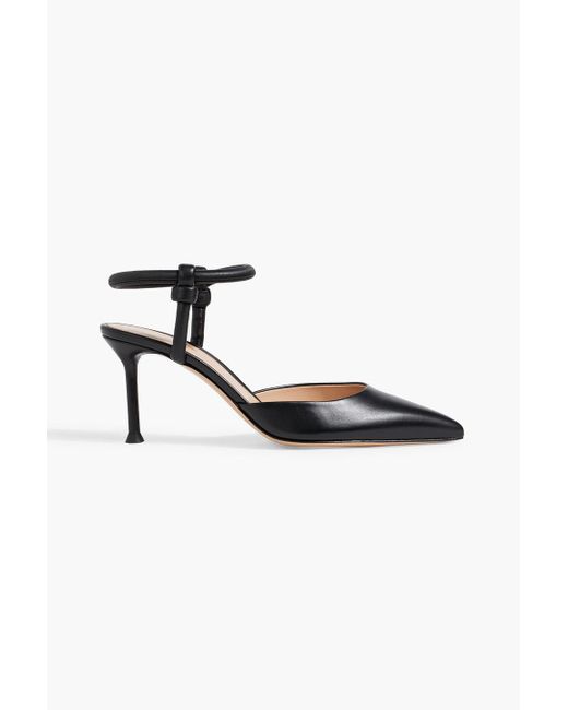 Gianvito Rossi Juno Leather Pumps in Black | Lyst