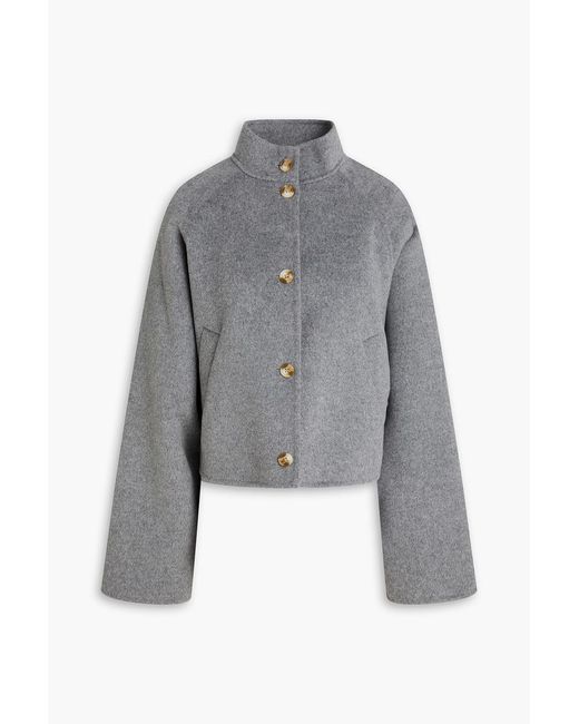 Loulou de Saison Nyma Wool And Cashmere-blend Jacket in Grey | Lyst UK
