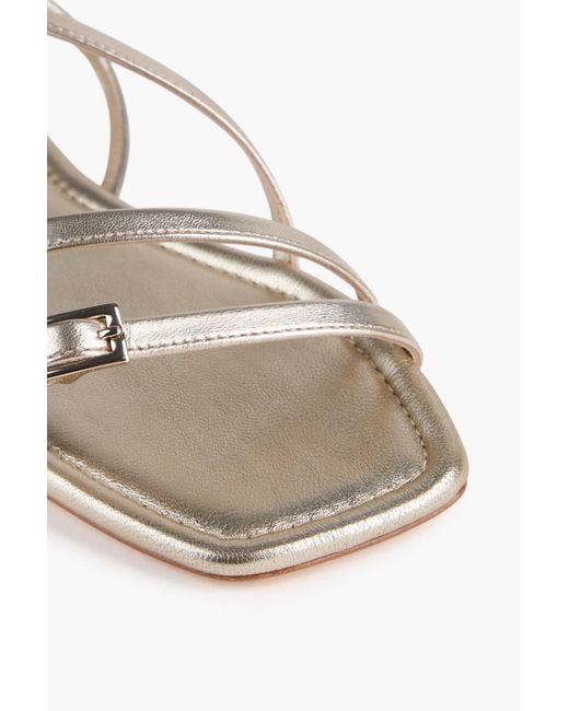 Stuart Weitzman Georgie Leather Sandals in Metallic | Lyst UK