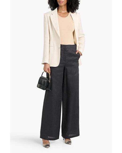 Max Mara Micio Linen Blazer in Natural | Lyst