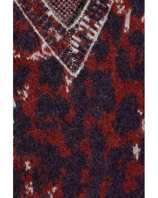 Rag & Bone Sarah Leopard-print Jacquard-knit Vest in Purple | Lyst