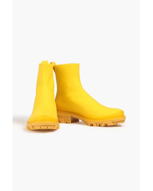 Rag & Bone Shiloh Rubber-trimmed Neoprene Rain Boots in Yellow | Lyst