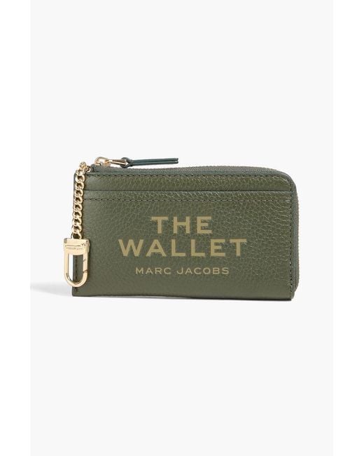 Marc Jacobs Pebbled-leather Wallet in Green | Lyst UK