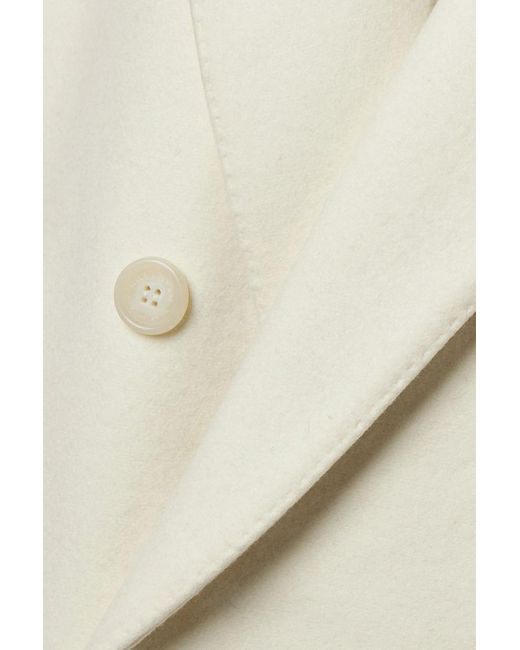 Nili Lotan Edmont Double-breasted Wool-blend Coat in White | Lyst UK