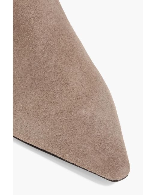 Stuart Weitzman Naomi 50 Suede Knee Boots in Brown | Lyst UK