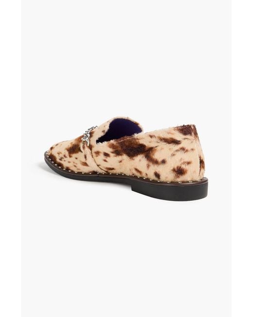Stella McCartney Falabella Chain-embellished Plush Loafers | Lyst UK