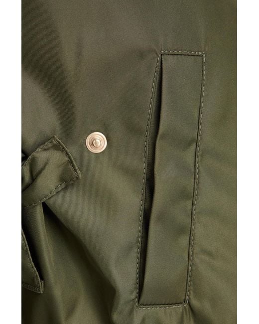 Victoria Beckham Harrington Leather Bomber Jacket in Green | Lyst UK